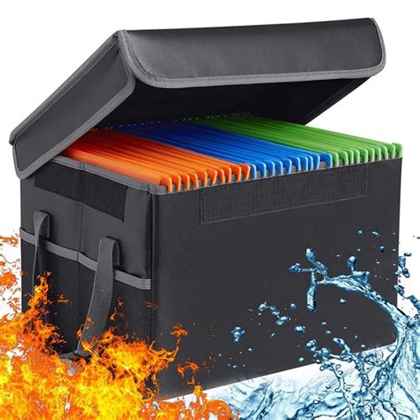 Fireproof File Box File Storage Box Fireproof Storage File Cabinet With Lock Portable Office Box