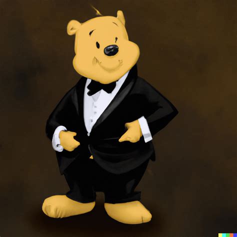 Winnie The Pooh In Tuxedo Digital Art Rdalle2 Winnie The Pooh In Tuxedo Digital Art Rdalle2