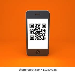 Mobile Phone Qr Code On Orange Stock Illustration 110509358 Shutterstock