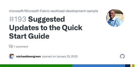 Suggested Updates To The Quick Start Guide · Issue 193 · Microsoftmicrosoft Fabric Workload