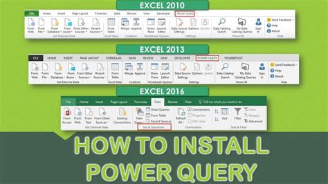 How To Install Excel Power Query In Excel 2010 And Excel 2013 Excel
