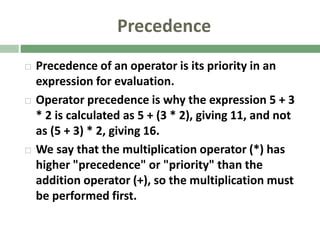 Type Conversion Precedence Associativity In C Programming PPTX