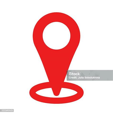 맵 포인터 아이콘입니다 Gps 위치 기호 빨간 핀 포인트 위치 및 내비게이션을 위한 지도 마커 기호 벡터 일러스트 레이 션 0명에 대한 스톡 벡터 아트 및 기타 이미지