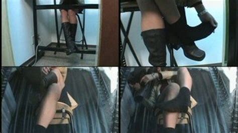 Lady Unveils Her Overly Sweating Feet From Her Boots Gj Part Faster Download