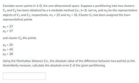 Solved Consider Seven Points In 1 D The One Dimensional