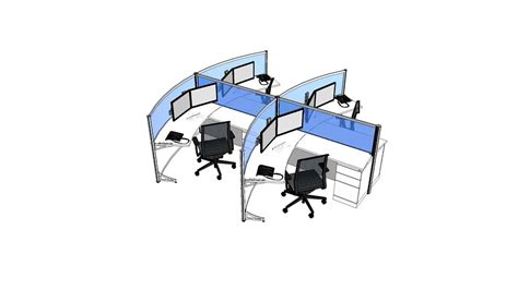 Fluid Concepts Orbit Cubicles 3d Model