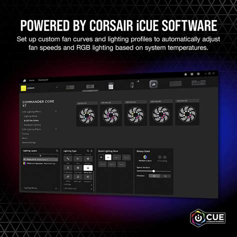Corsair Icue Commander Core Xt Digital Fan Speed And Rgb Lighting