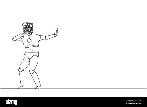 Continuous One Line Drawing Robot With Round Scribbles Instead Of Head
