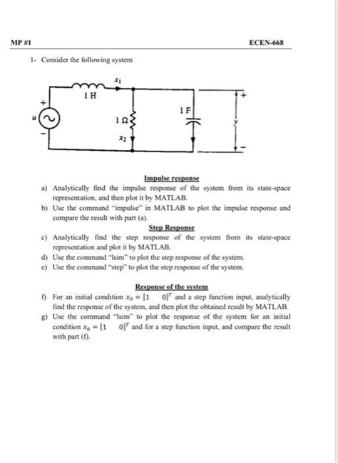 solved 1 consider the following system impulse response a