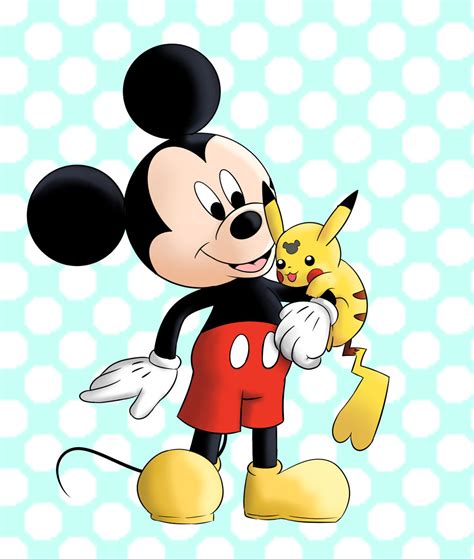 Mickey And Pikachu By 1abiodun On Deviantart