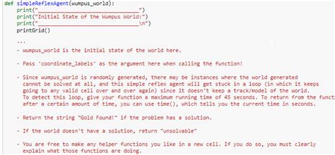 solved in python wumpus world problem the agent starts