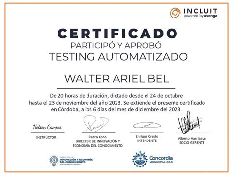 Walter Bel En Linkedin ¡emocionado Por Compartir Que Obtuve Un Nuevo Certificado Después De Un