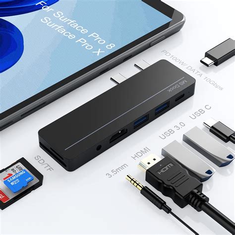 Buy Docking Station Surface Pro Hub With K Hdmi Aadapter Dock Hub With W Usb C Thunerbolt