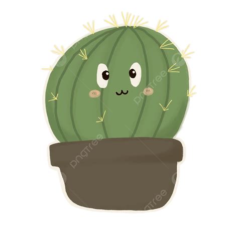 귀여운 통통한 선인장 귀엽다 선인장 공장 Png 일러스트 및 Psd 이미지 무료 다운로드 Pngtree