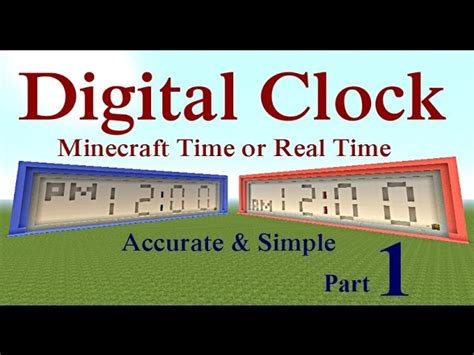 Minecraft Digital Clock Tutorial Part 12 56 Off