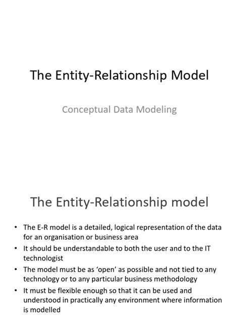 Lec 3 Entity Relationship Model Pdf Conceptual Model Databases