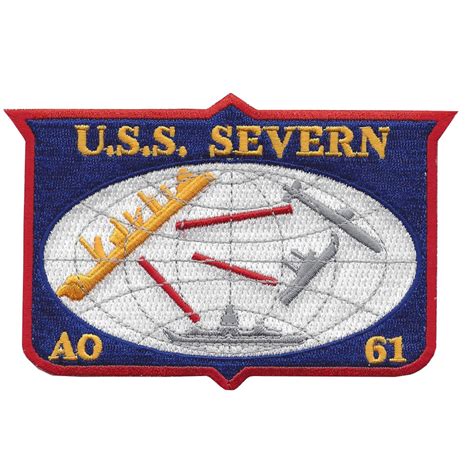 Ao 61 Uss Severn Cimarron Class Fleet Oiler Patch Auxiliary Ship