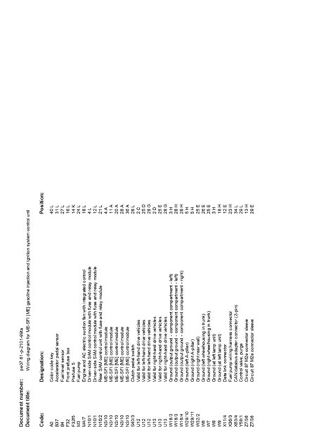 Wiring Diagram Me Sfi M271 R171 Sheet 1 Pdf Engines Motor Vehicle