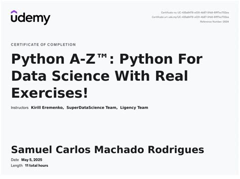 Ive Recently Completed A Python For Data Science Course Packed With
