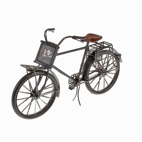 Retro Tin Model And Picture Frame Bicycle Black Model 1 Size Etsy