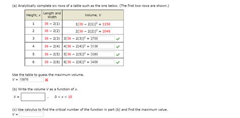 Solved A Analytically Complete Six Rows Of A Table Such