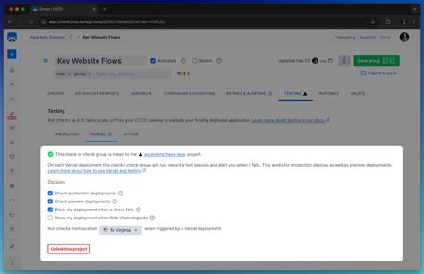 Integrating Vercel With Checkly Checkly Docs