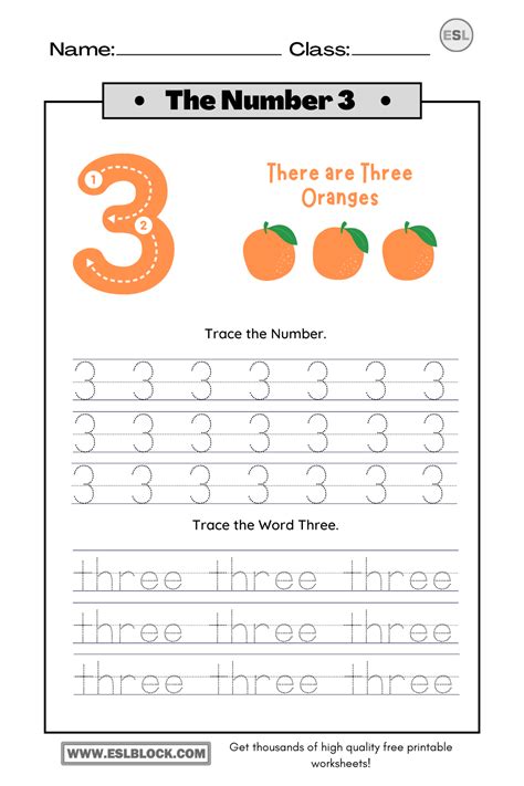Tracing Number 3 Worksheets Artofit