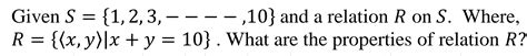 Given S And A Relation R On S Where R StudyX