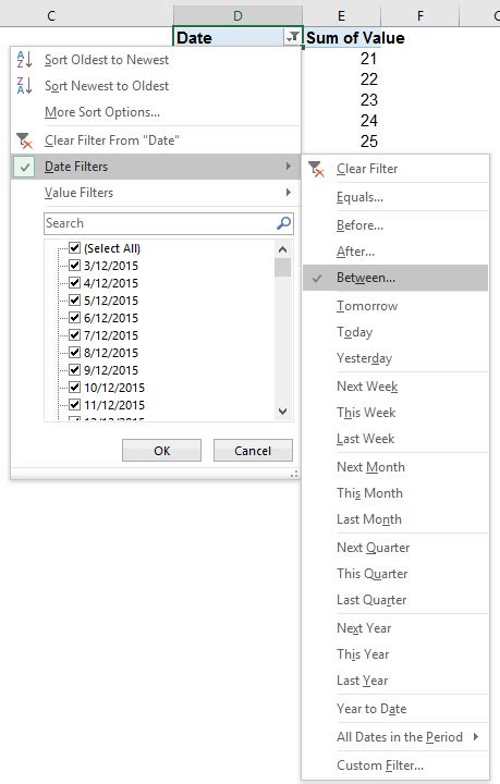 Vba Excel Vb Code To Set Filter To A Range Of Options Stack Overflow