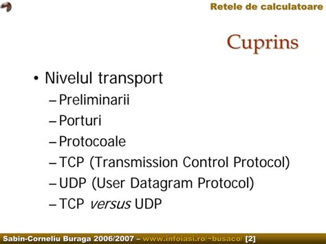 Computer Networks Transport Tcp And Udp Ppt