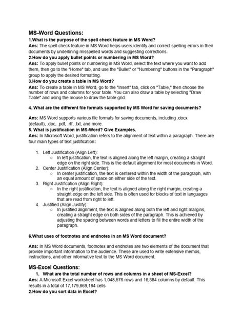 Ict Questions Pdf Computer Monitor Microsoft Word