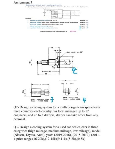 Solved Assignment 3 Exampler Optis Part Coding System Gren