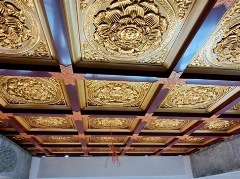 modern 600x600x0 7mm 3d three dimensional transfer gold foil lotus