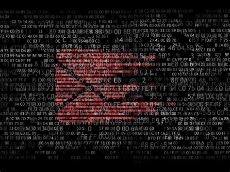 Hexadecimal Code Running Up A Computer Screen On Black Background Blue