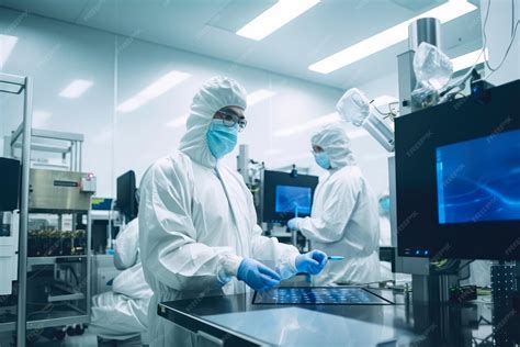 Premium Ai Image Team Of Workers Wearing Protective Suits And Masks