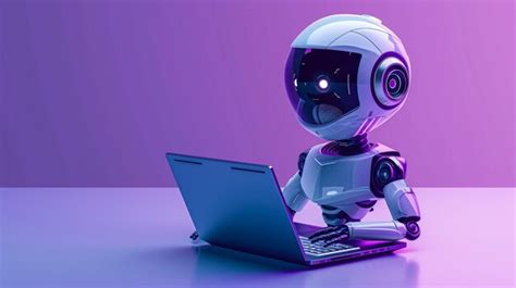 Automation Office Worker Concept With 3d Rendering Ai Personal