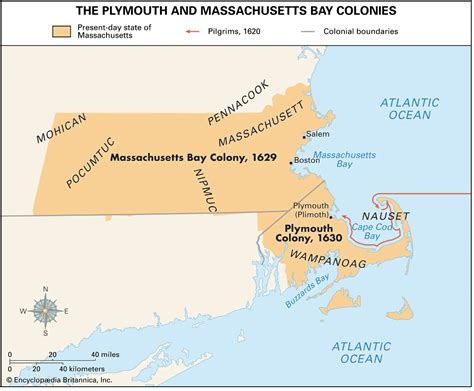 Plymouth Colony Map