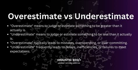 Overestimate Vs Underestimate Difference Between Them And How To Correctly Use Them Holistic SEO