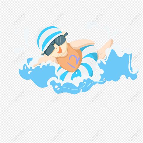 การ์ตูนเด็กผู้ชายว่ายน้ำ Png สำหรับการดาวน์โหลดฟรี Lovepik