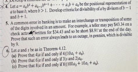 Solved 4 Let A Akbk Ak1bk1 A1b A0 Be The Positional Chegg Com