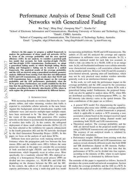 Pdf Performance Analysis Of Dense Small Cell Networks With
