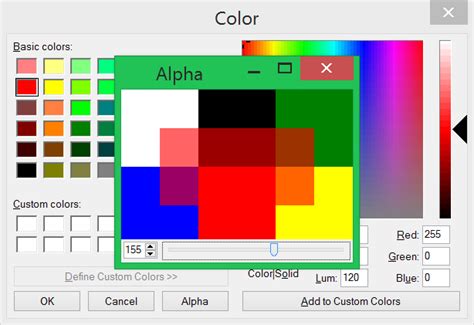 C How To Make Colordialog To Allow To Set Chosen Color S Transparency Stack Overflow