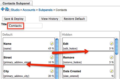 Editing A Modules Subpanels Sugar Support