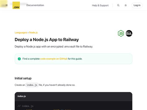 Deploy A Nodejs App To Railway Dotenv
