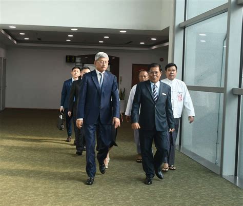 ဒုတိယဝန်ကြီးချုပ်နှင့် နိုင်ငံခြားရေးဝန်ကြီးဌာန ပြည်ထောင်စုဝန်ကြီး ဦးသန်းဆွေ ဦးဆောင်သည့် မြန