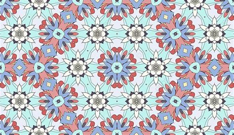 원활한 원형 벡터 패턴 배경 꽃 무늬 반복 부족 배경 일러스트 및 사진 무료 다운로드 Pngtree