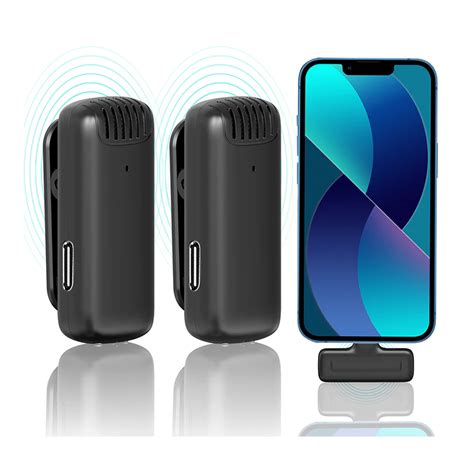 Ulanzi J12 Dual Wireless Microphone With Type-C Charging Case For - Black