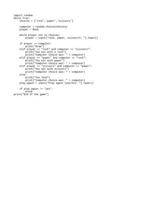 rock paper scissors pdf