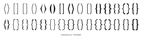 텍스트 대괄호 모음 따옴표 상자 중괄호 스톡 벡터로열티 프리 2154955885 Shutterstock