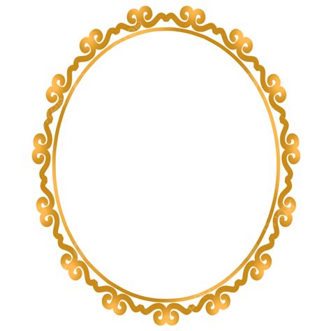 아름다운 황금 테두리 타원형 프레임 국경 타원형 타원형 테두리 Png 일러스트 및 Psd 이미지 무료 다운로드 Pngtree